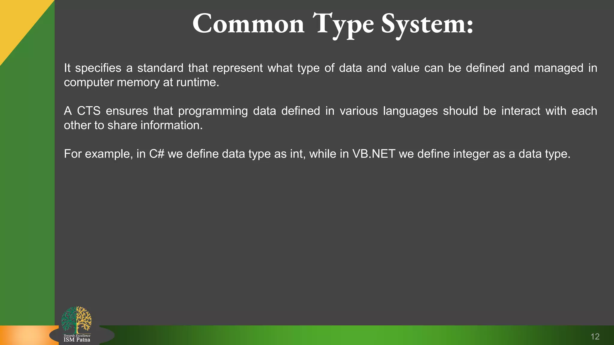 Introduction to .net | PPTX