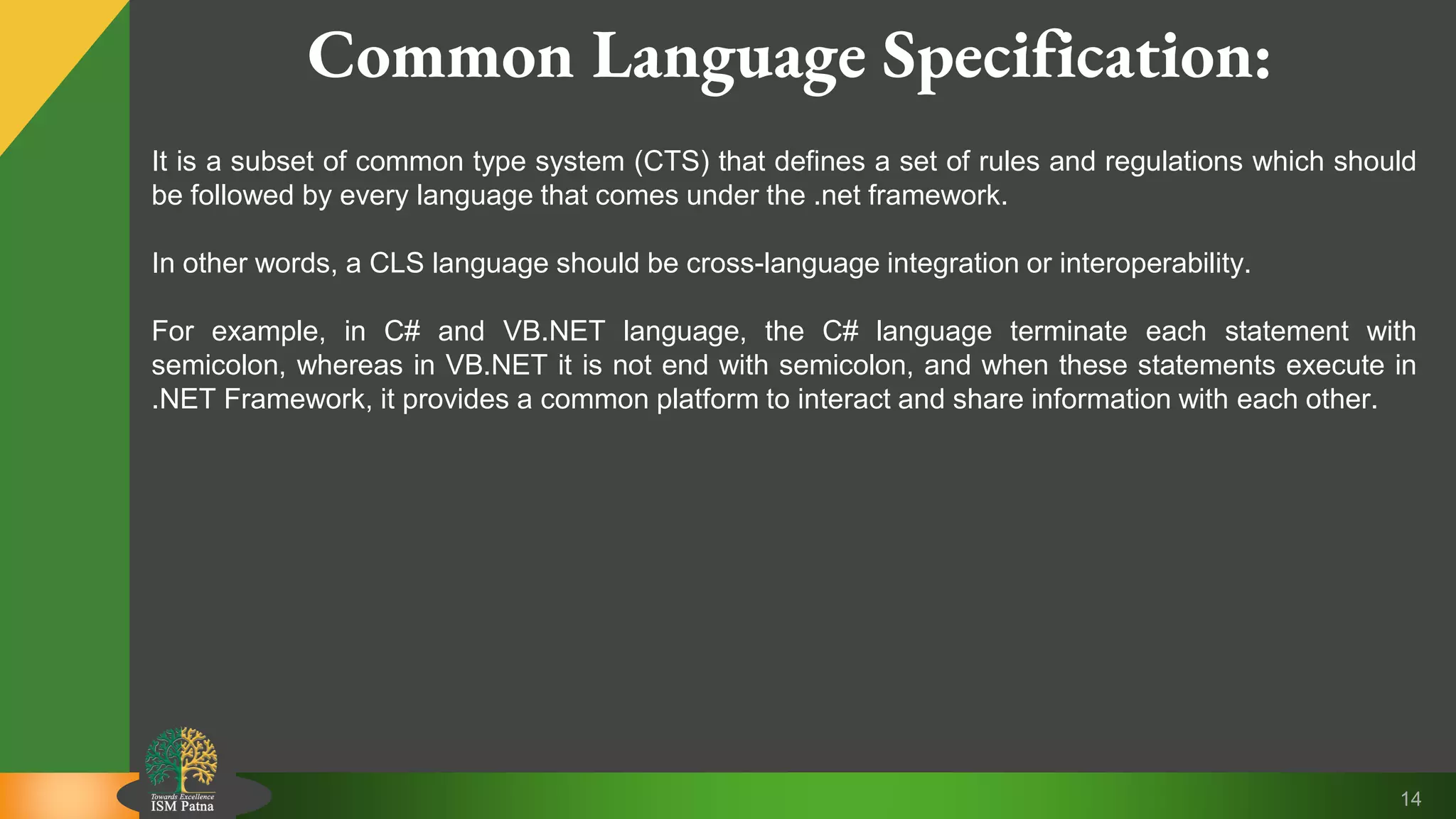 Introduction to .net | PPTX
