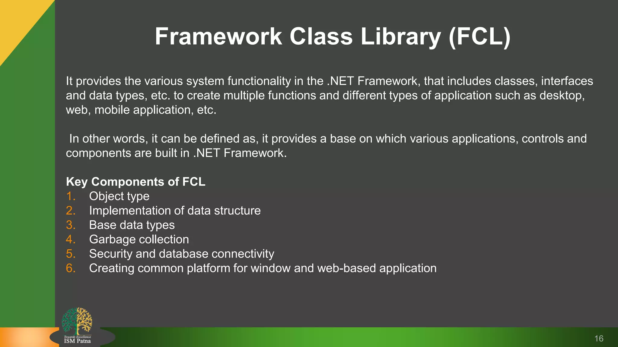 Introduction to .net | PPTX