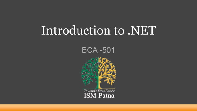 Introduction to .net | PPTX