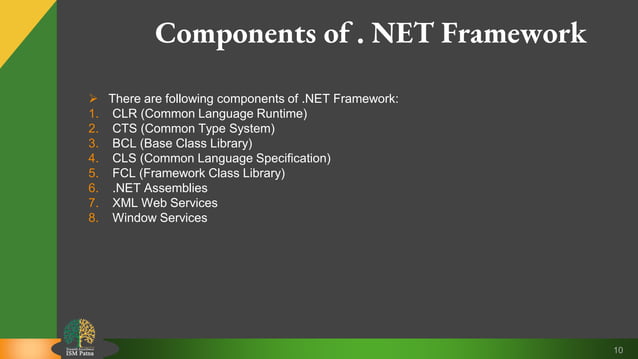 Introduction to .net | PPTX