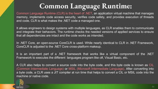Introduction to .net | PPTX