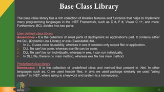 Introduction to .net | PPTX