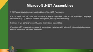 Introduction to .net | PPTX