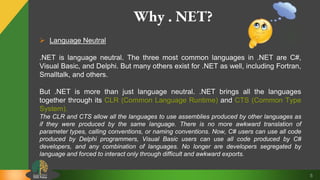 Introduction to .net | PPTX