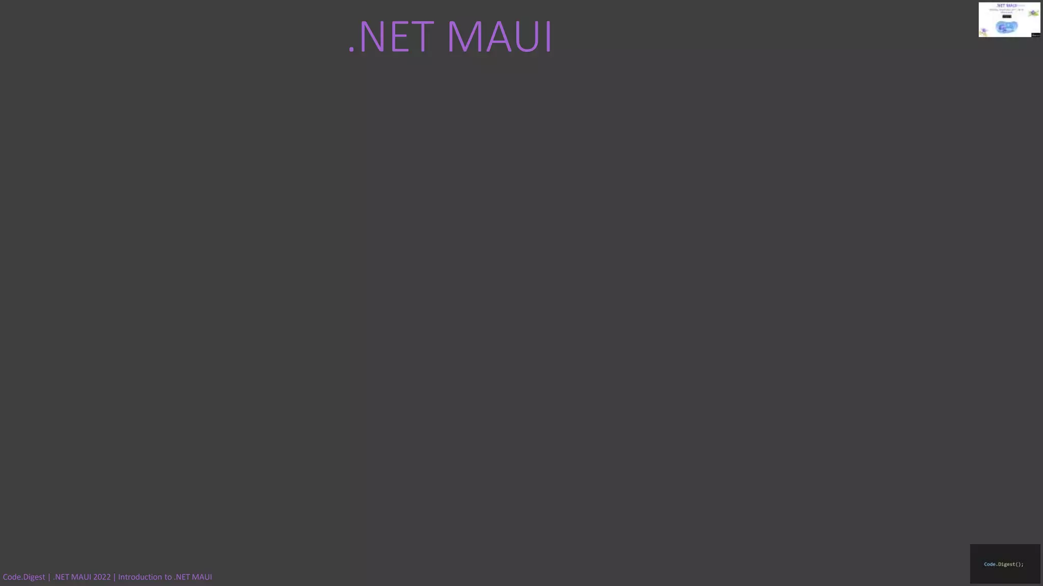 Introduction to .NET MAUI | PPT Introduction to .NET MAUI | PPT