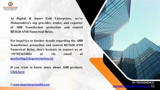 Introduction to ABB Transformer Protection and Control RET620 ANSI ...