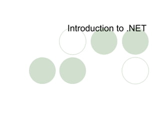 NET Framework Introduction | PPT