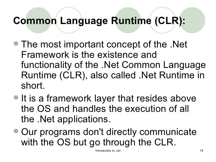 Introduction to .net