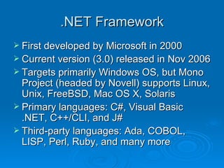 Introduction to .net