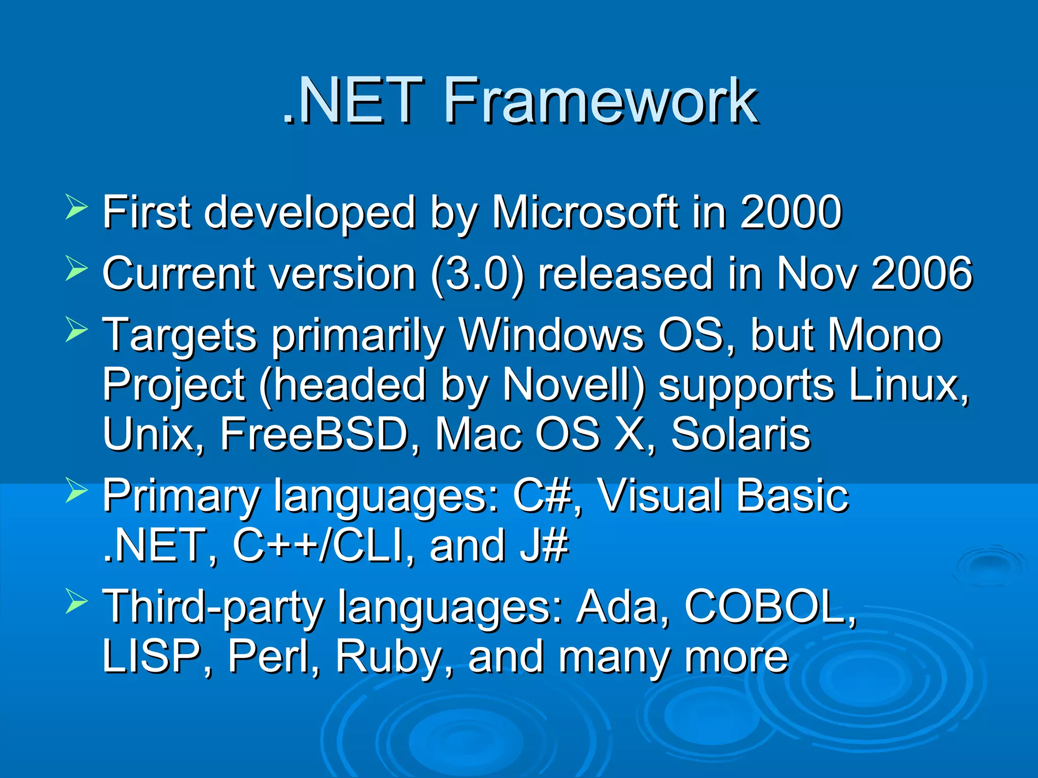 Introduction to .net | Free Download