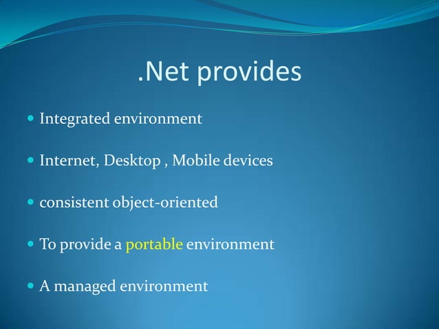 Introduction to .net framework | PPSX | Programming Languages | Computing