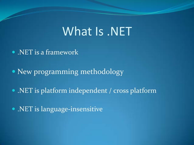 Introduction to .net framework | PPT