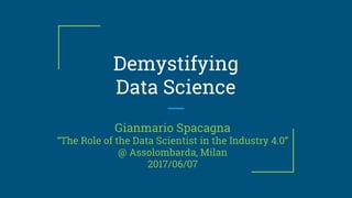 Demystifying Data Science | PDF