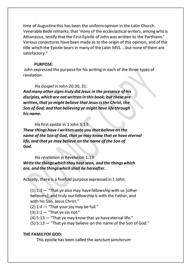 Introduction to 1 john | PDF