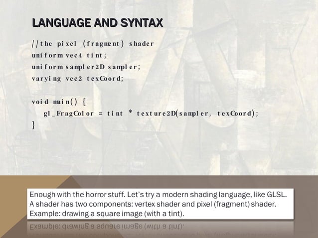 Introduction to 3D and shaders | PPT