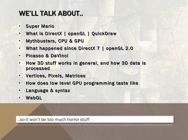 Introduction to 3D and shaders | PPT