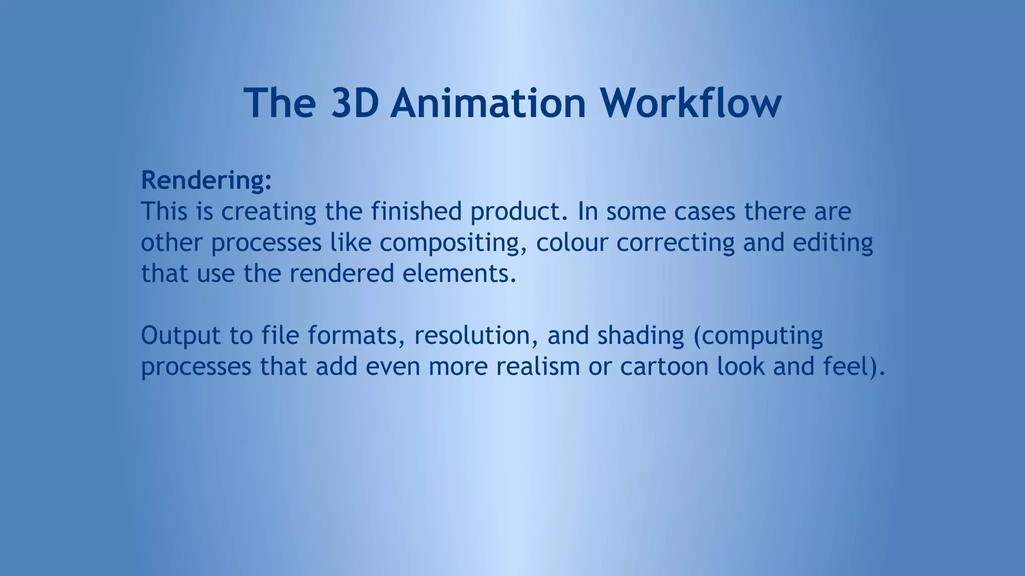Introduction to 3D Animation | ODP
