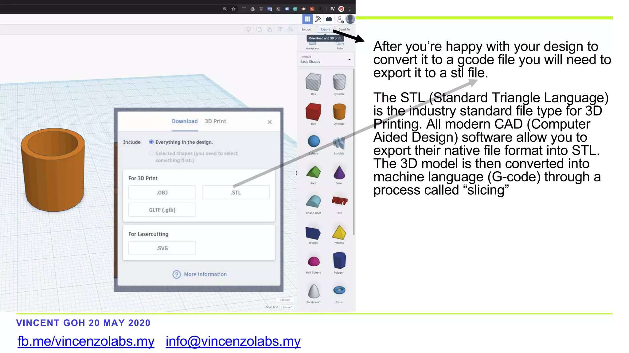 Introduction to 3D Printing with Tinkercad -Pustaka Negeri Sarawak | PPTX