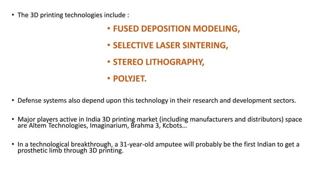 Introduction to 3D printing | PPTX | 3-D Graphics | Computer Software ...