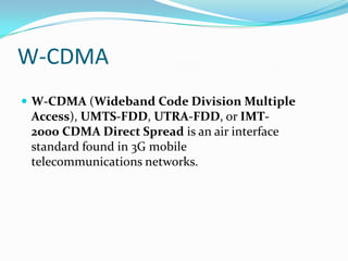 Introduction to 3G | PPTX | Computer Networking | Computing
