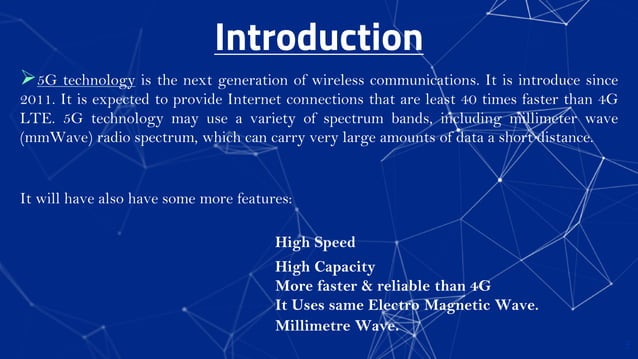 Introduction to 5g technology | PPTX