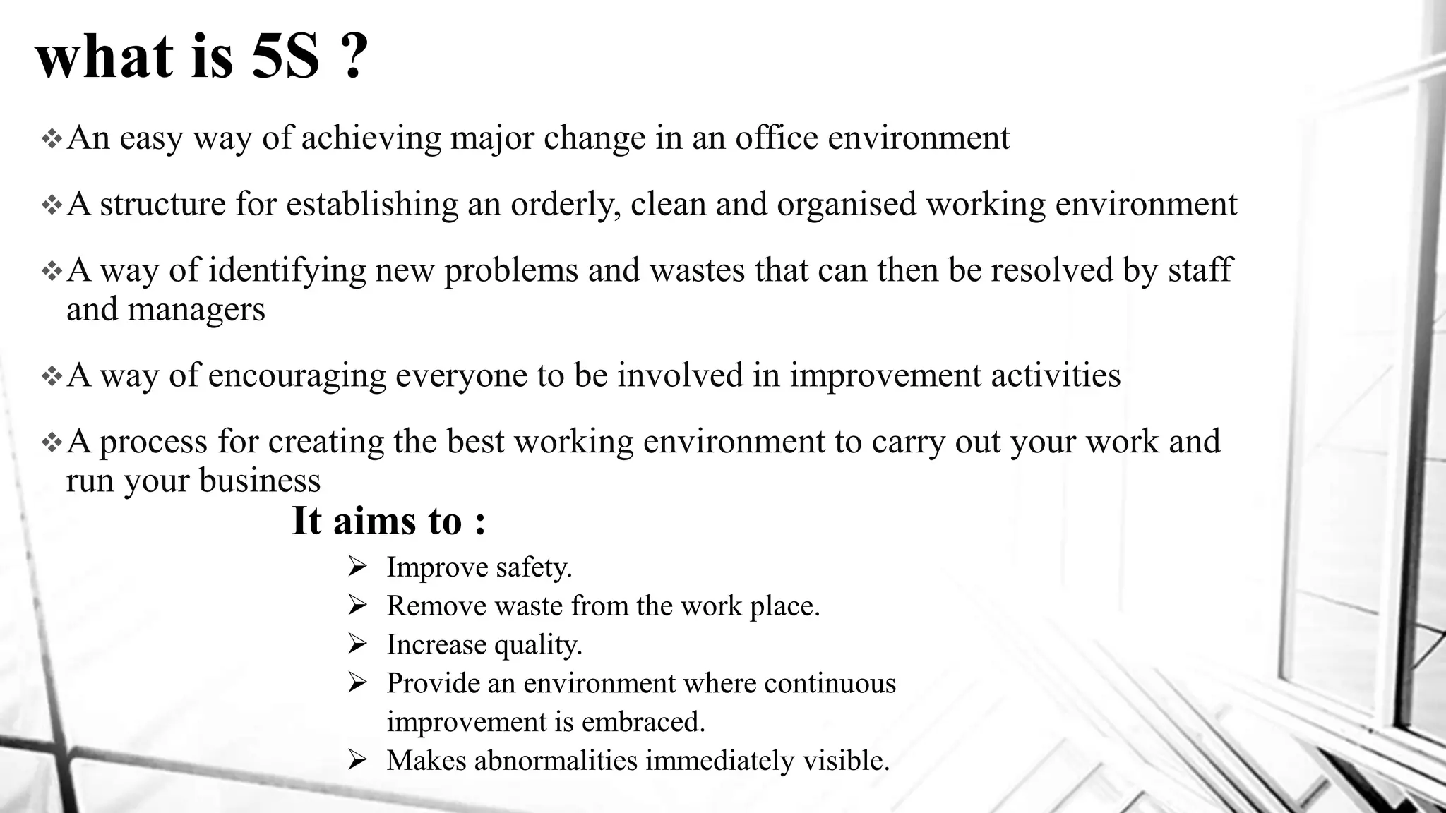 Introduction to 5 s management | PPSX