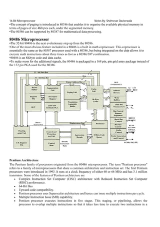 Introduction to 80386 | PDF