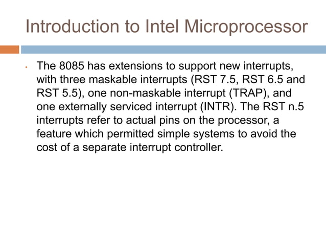 Introduction to 8085 microprocessor | PPTX