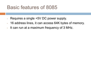 Introduction to 8085 microprocessor | PPTX