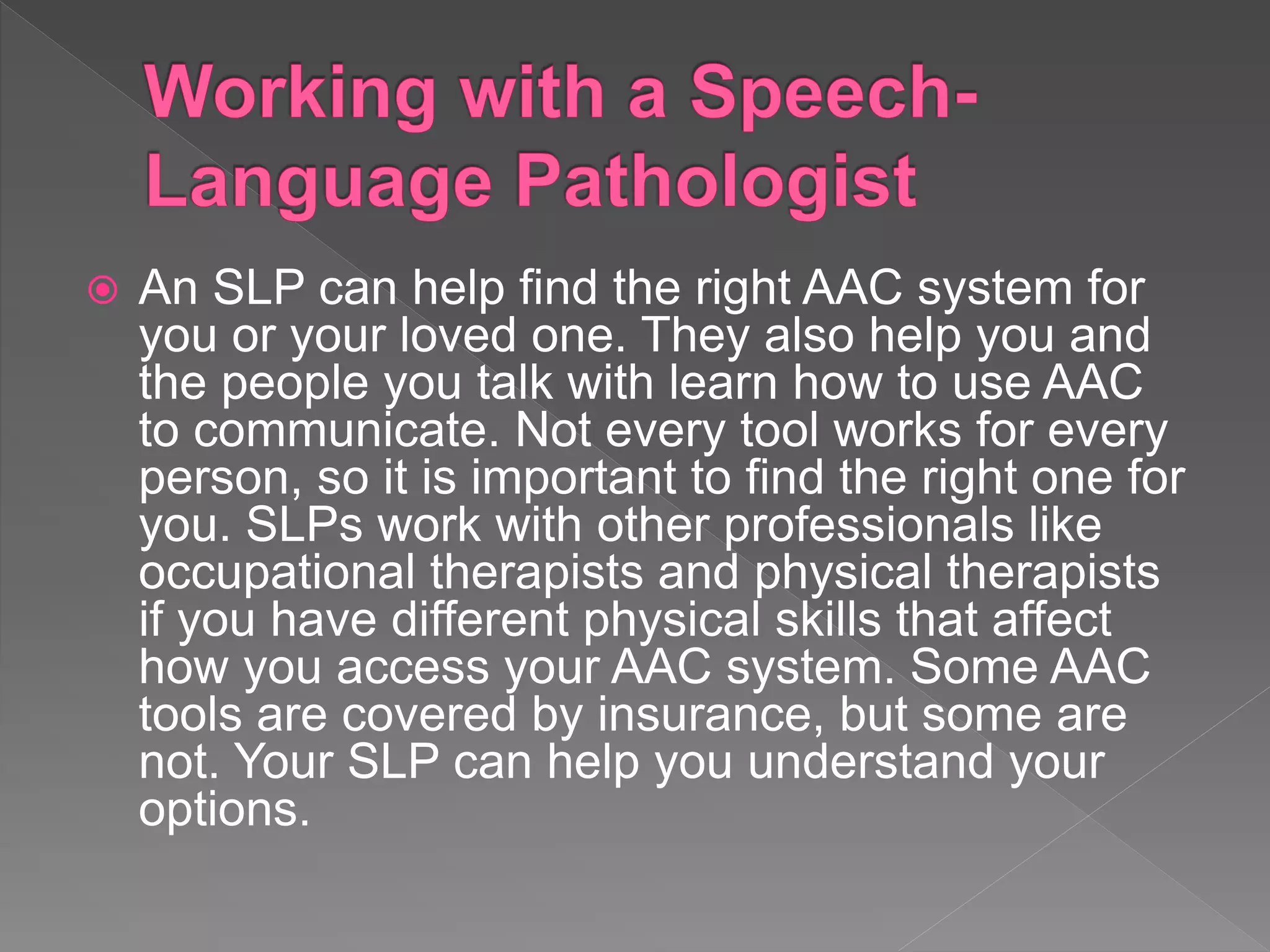 INTRODUCTION TO AAC.pptx | Special Education | Education