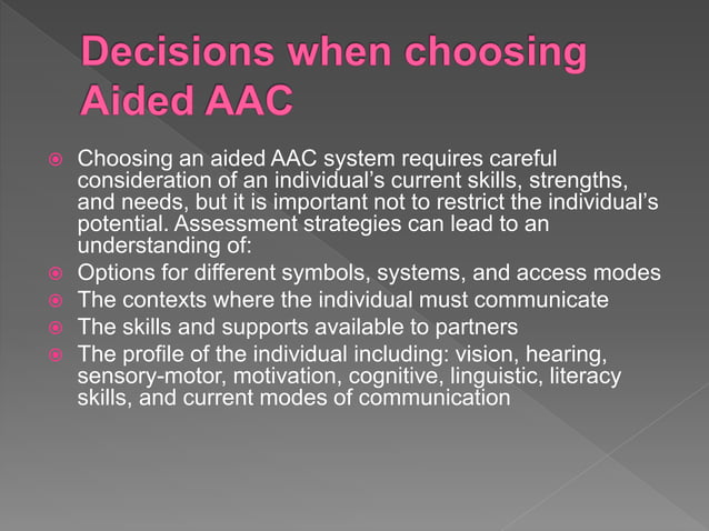 INTRODUCTION TO AAC.pptx | Special Education | Education