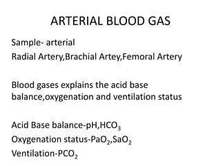 Introduction to Arterial Blood Gases | PPTX