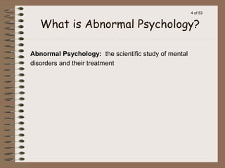 Introduction to abnormal psychology | PPT