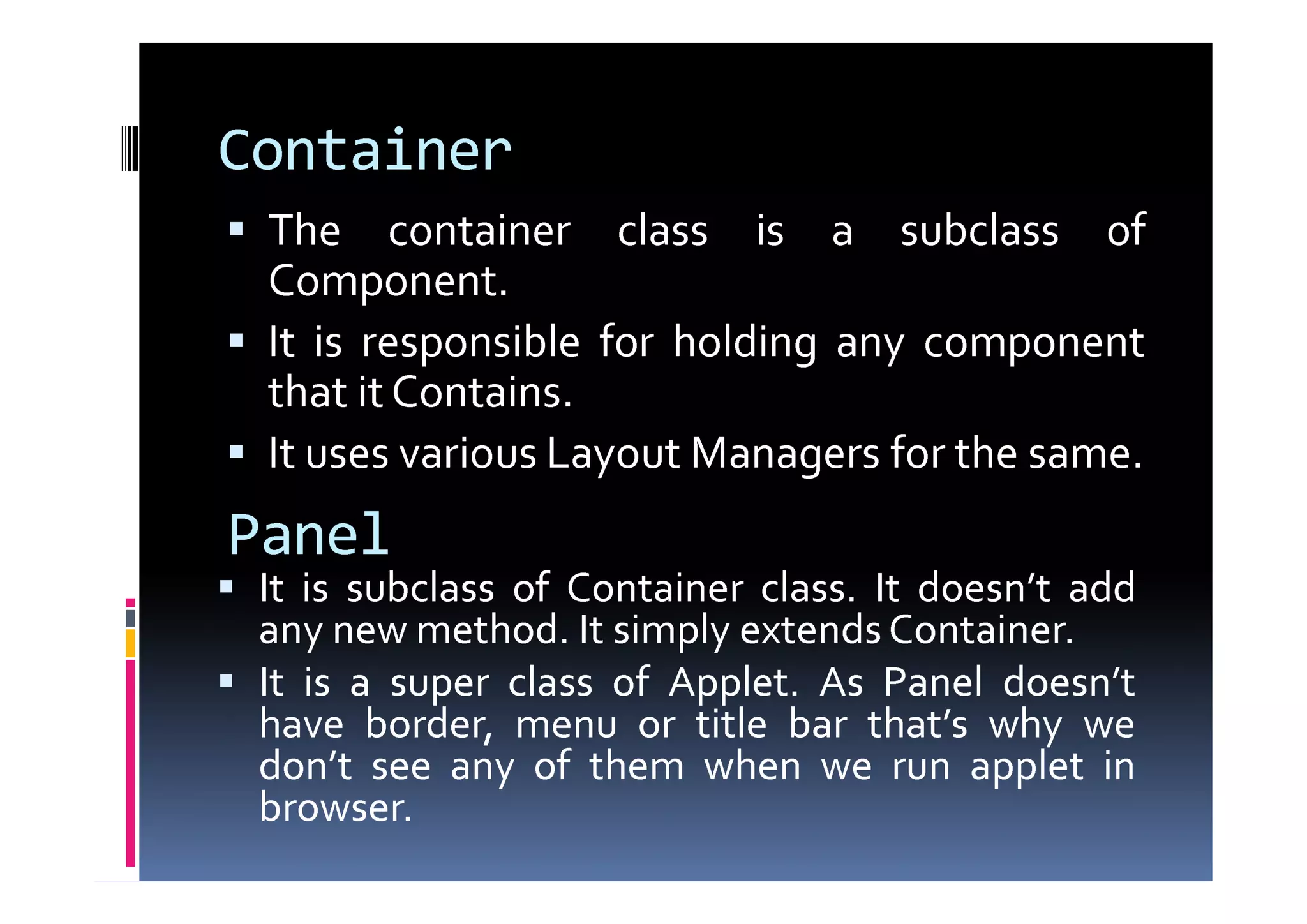 Introduction to abstract window toolkit & swing | PPT