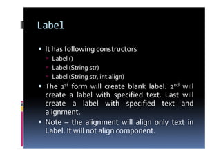 Introduction to abstract window toolkit & swing | PPT