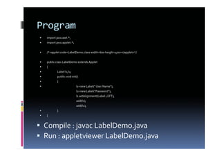 Introduction to abstract window toolkit & swing | PPT