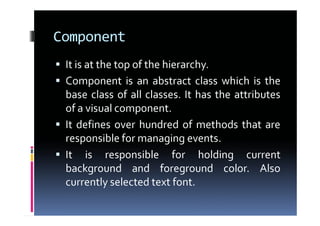 Introduction to abstract window toolkit & swing | PPT