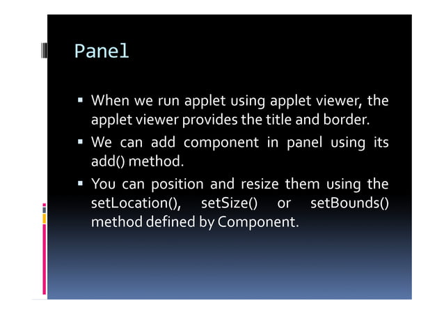 Introduction to abstract window toolkit & swing | PPT Introduction to abstract window toolkit & swing | PPT