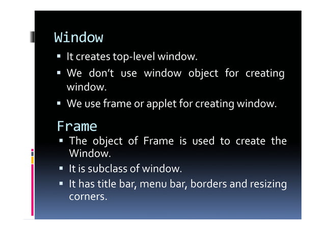 Introduction to abstract window toolkit & swing | PPT