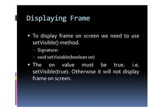 Introduction to abstract window toolkit & swing | PPT