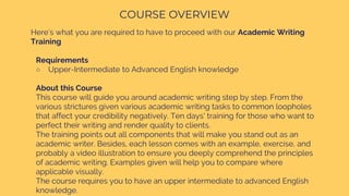 Introduction to academic writing | PPT