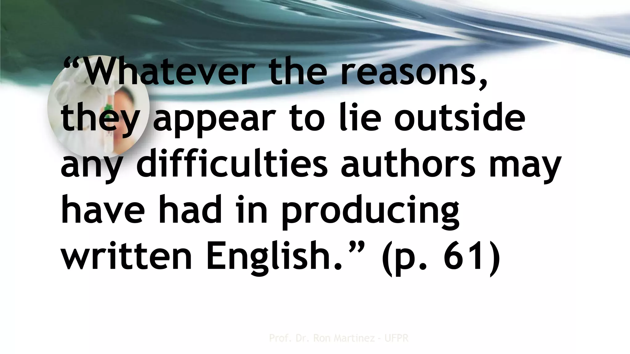 Introduction to Academic Writing and Publishing in English (2018) | PPT