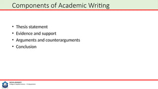 Introduction to Academic Writing class 0-1 | PPTX