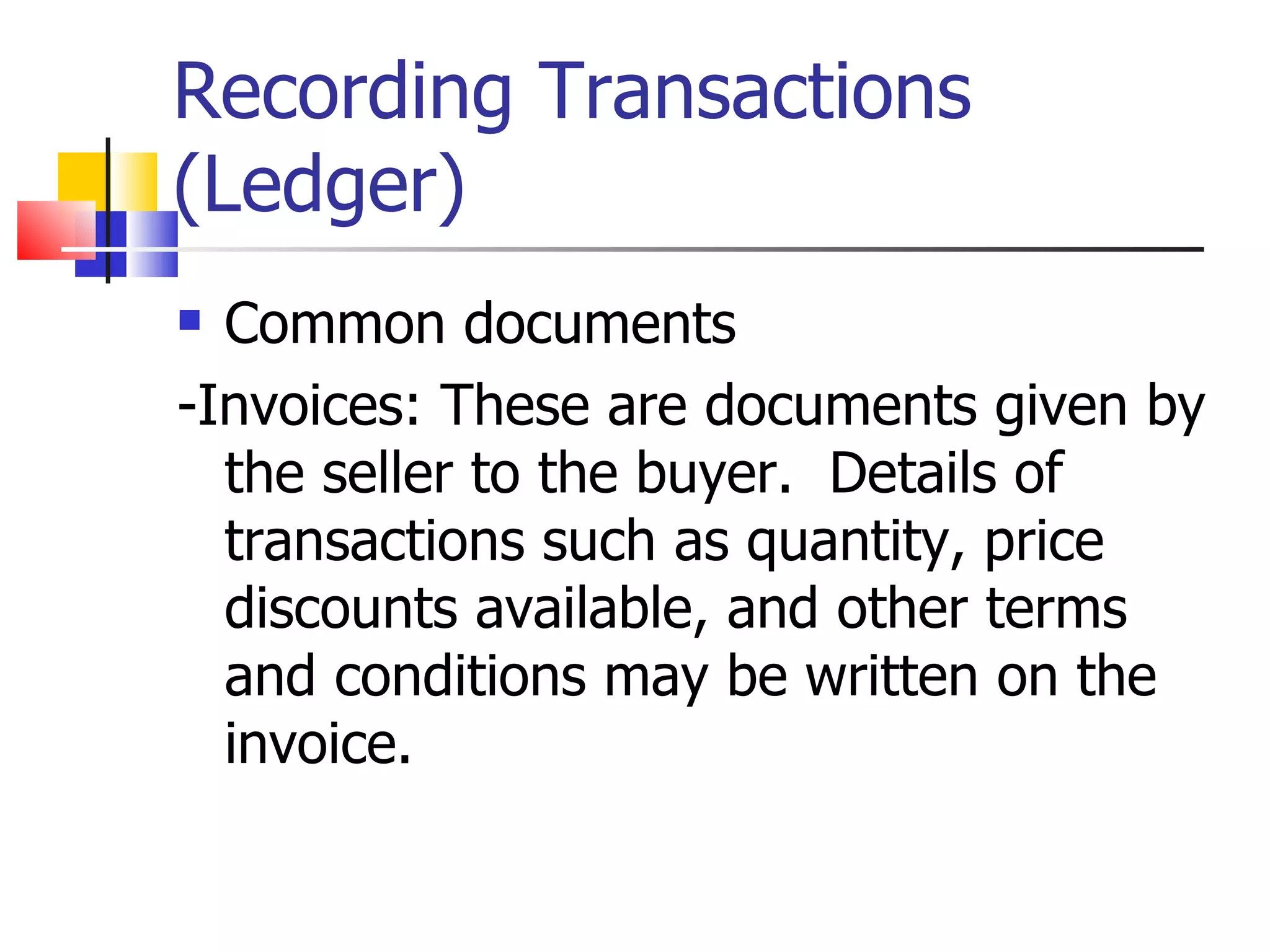 Introduction to acccounting chapter 4 recording transactions(ledger) | PPT