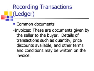 Introduction to acccounting chapter 4 recording transactions(ledger) | PPT