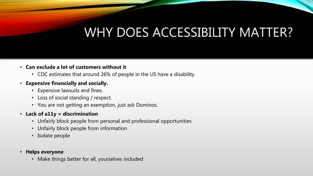 Introduction to Accessibility | PPT