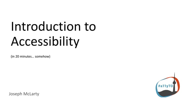 Introduction to accessibility | PPT