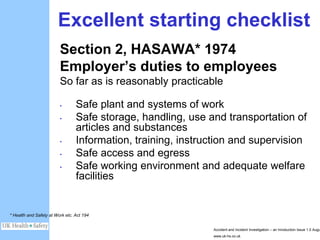 Accident Investigation - UK-HSE | PPTX