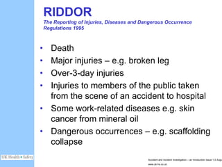 Accident Investigation - UK-HSE | PPTX